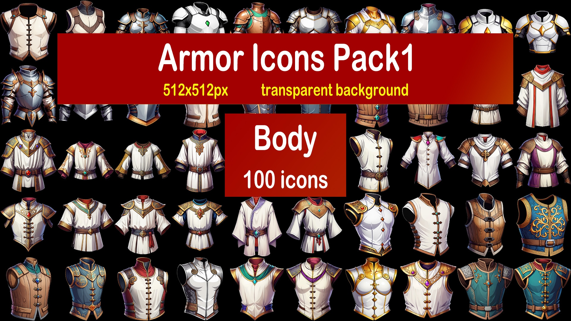 Armor Icons Pack1 - Body in 2D Assets - UE Marketplace